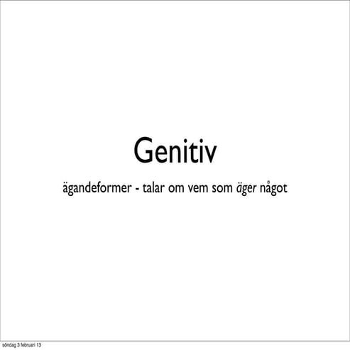 Genitiv | PDF