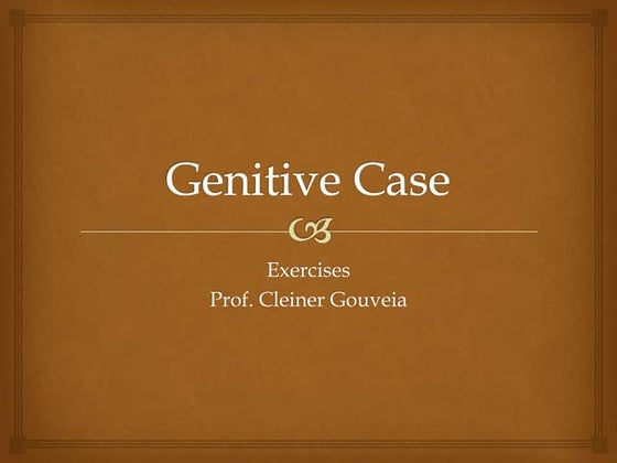 Unidad ii genitive case | PPT