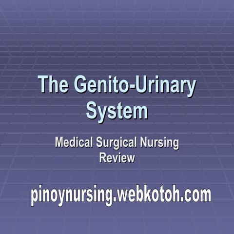 Genito Urinary System | PPT