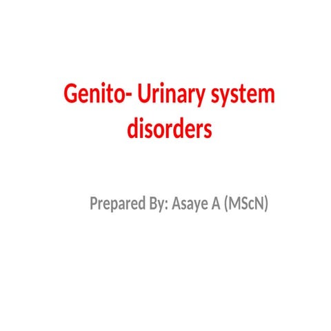 Genito Urinary Nursing | PDF