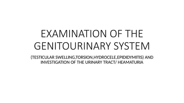 Orchitis & epididymitis | PPTX