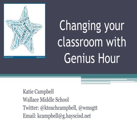 Transforming your classroom: Genius hour presentation | PPTX | Homework ...