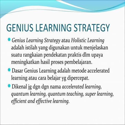 Genius learning strategy | PPT