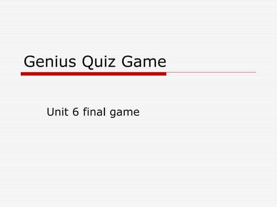 Unit 12 musical quiz | PPT