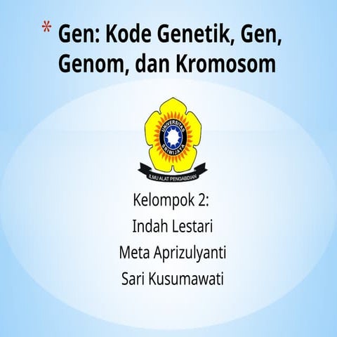 Gen kode genetik, gen, genom, dan kromosom.pptx