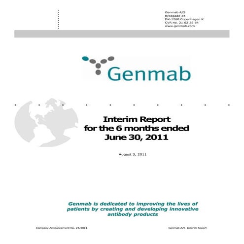 Genmab 2011 | PDF