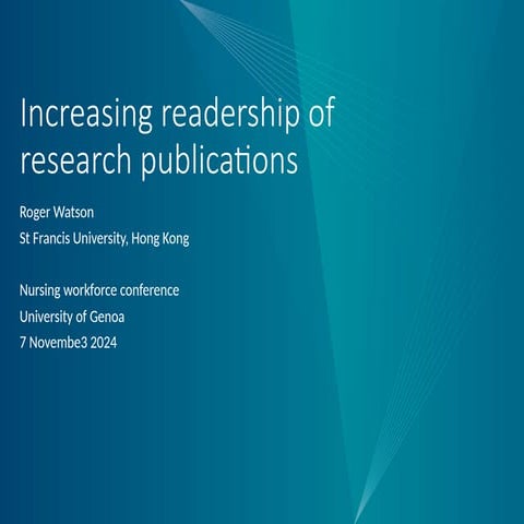 Increasing readership of research publications | PPTX