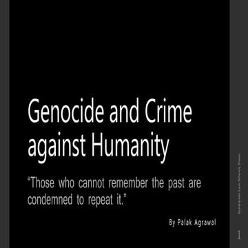 Genocide and crime against humanity final | PPTX