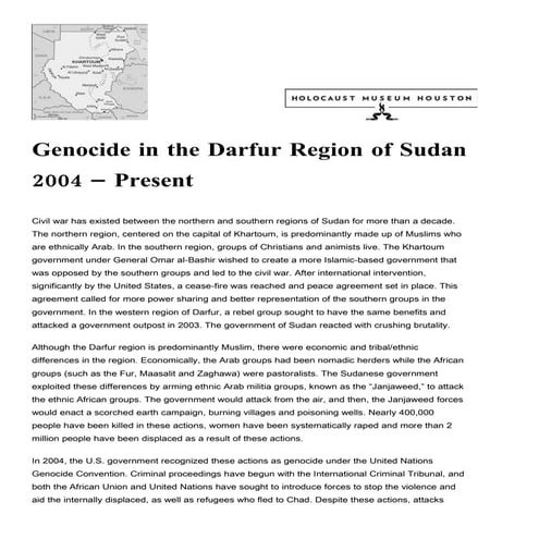 Genocide in Darfur | PPT