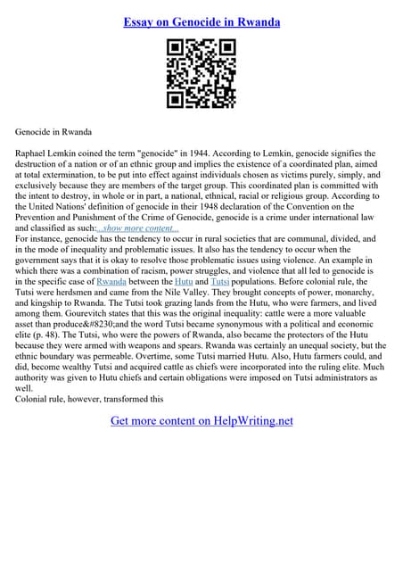 Rwanda genocide | PPTX
