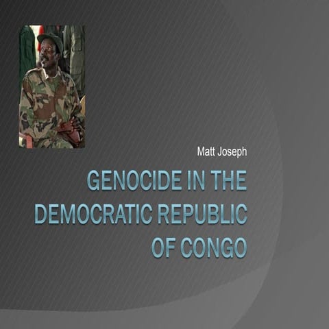 Genocide in the democratic republic of congo[1] | PPT
