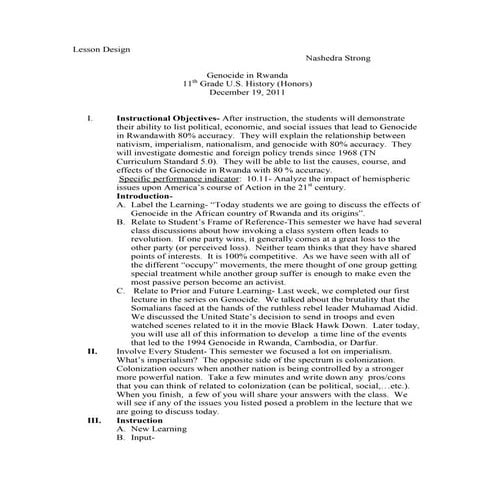 Genocide lesson plan revised | DOCX