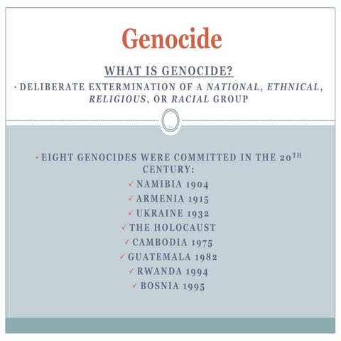 Genocide Presentation Weeks 3&4 | PPTX