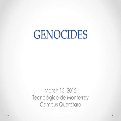 Genocides | PPTX