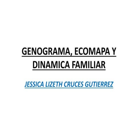 Genograma, ecomapa y mapa familiar | PPTX