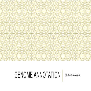 Genome annotation | PPTX