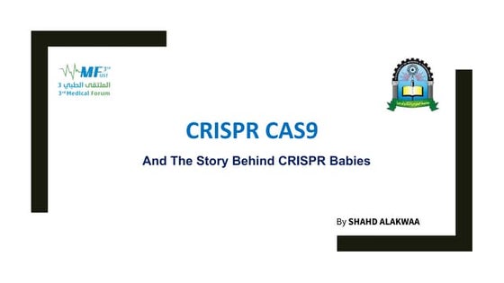 Gene Editing presentation on CRISPR-Cas9 | PPTX