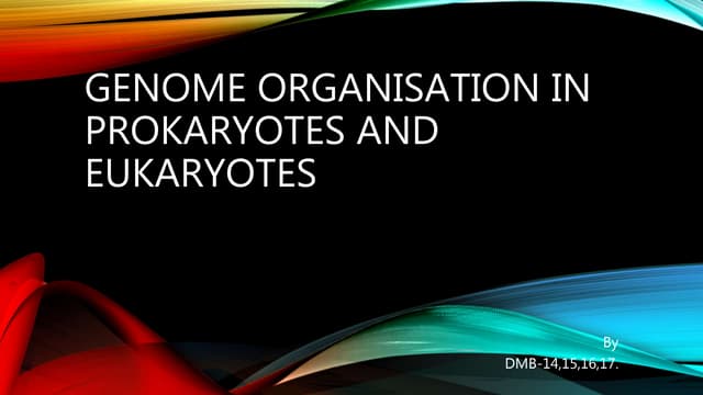 Genome organization in prokaryotes | PPTX