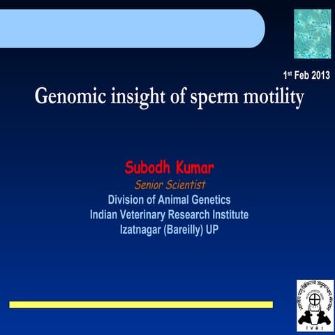 Genomic insight of__sperm_motility | PPT