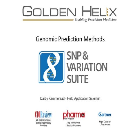 Genomic Prediction Methods In Svs Ppt