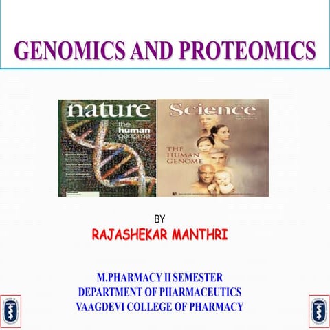 Genomics and proteomics | PPTX