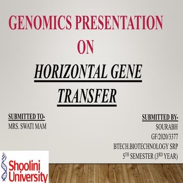 Horizontal gene transfer in bacteria | PDF