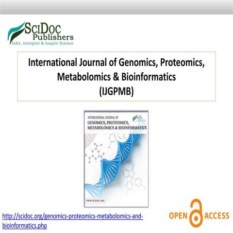 Genomics, Proteomics, Metabolomics and Bioinformatics Journal ...