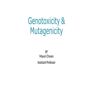 Genotoxicity & Mutagenicity Pharmacology 3unit 5.pptx