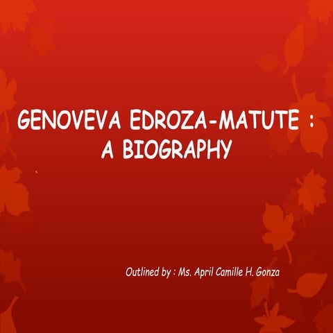 Bangkang papel ni genoveva edroza matute | DOCX