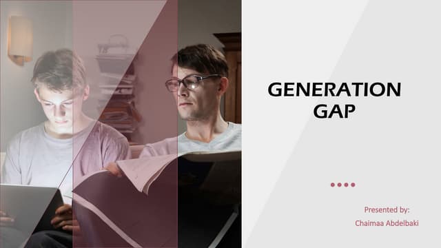 THE GENERATION GAP | PPTX