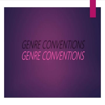 Genre conventions | PPT