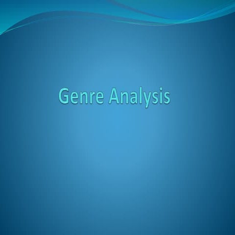 Genre analysis