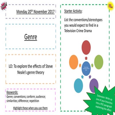 Genre and Steve Neale intro | PPTX