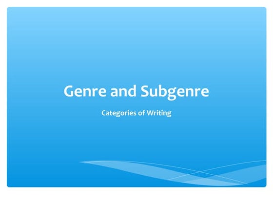 Types of Genres | PPT