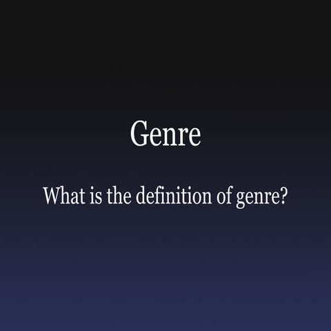 genre | PPT