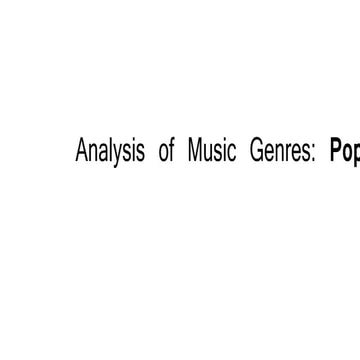 genre analysis pop | PPTX