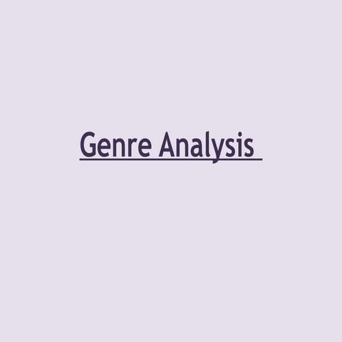 Genre analysis | PPT