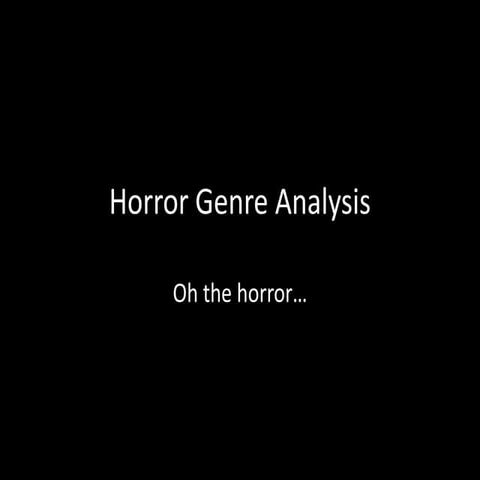 Genre analysis | PPTX | Video Production | Content Production
