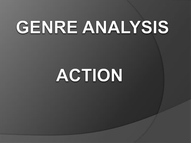 Codes and conventions of the action genre | PPTX