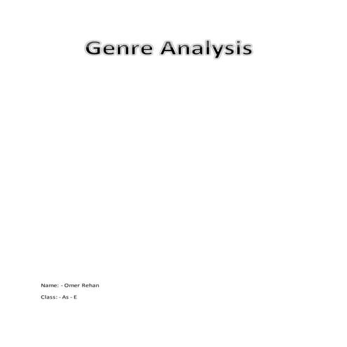 Genre analysis | DOCX