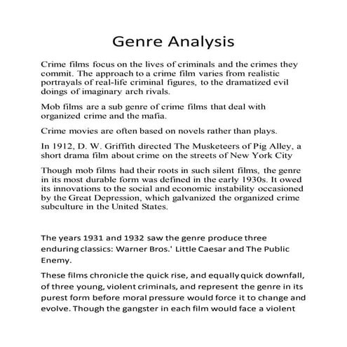 Genre analysis | PDF