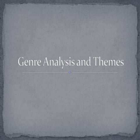 Genre analysis | PPTX