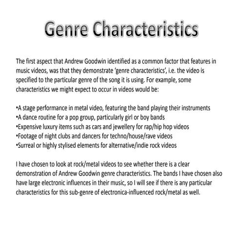 Genre characteristics | PPTX