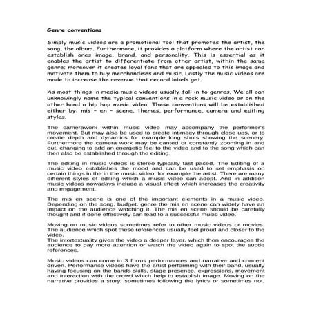 Genre conventions | DOC