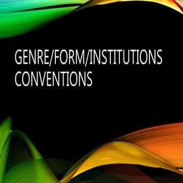 Genre conventions media a2 | PPTX
