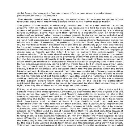 Genre essay | DOCX | Video Production | Content Production