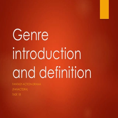 Genre introduction and definition 1b | PPT