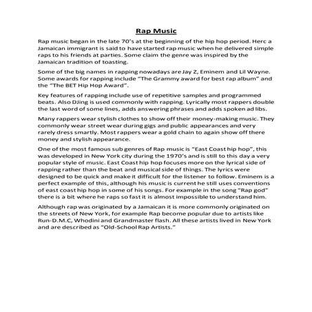 Genre music research | PDF