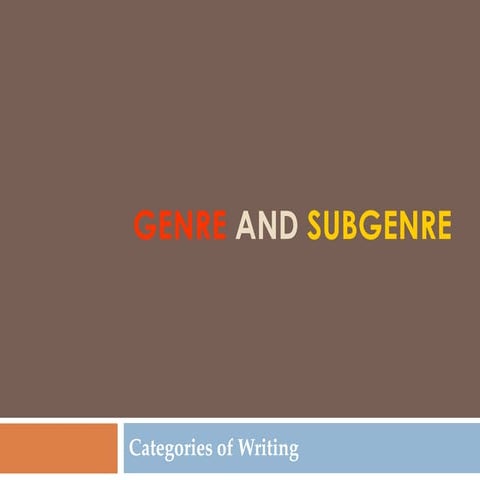 Genre With Review8 | PPT