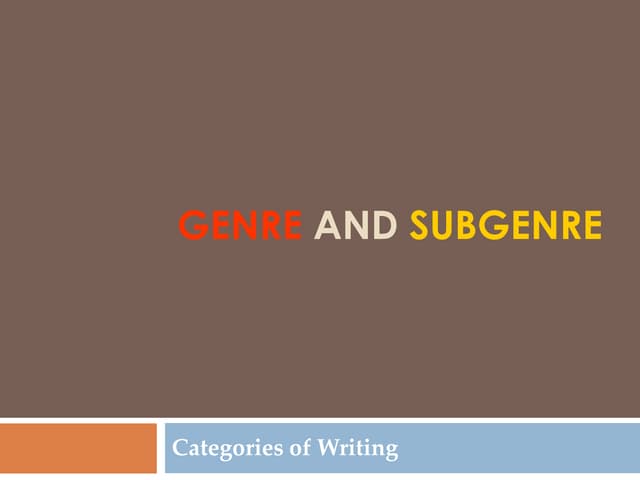 Types of Genres | PPT